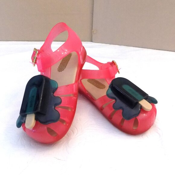 Mini Melissa | Shoes | Mini Melissa Aranha Pink Jelly Sandals Blue ...